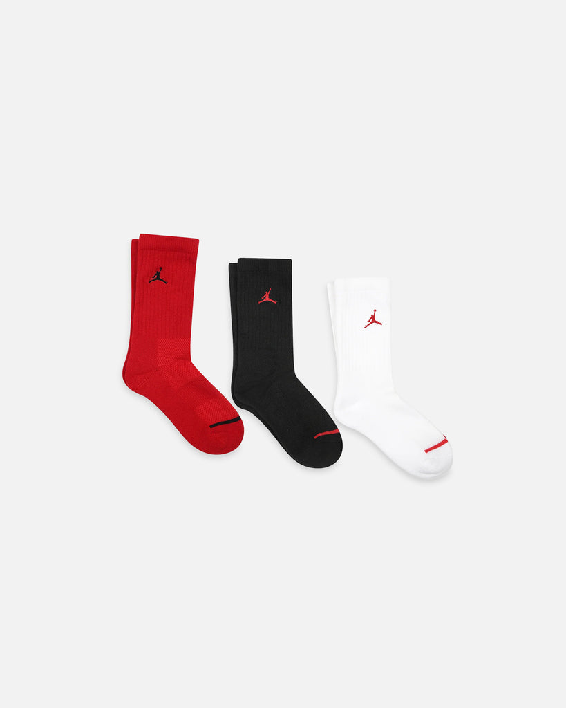 Jordan Kids' Jumpman Crew Socks 3 Pack Gym Red | Culture Kings