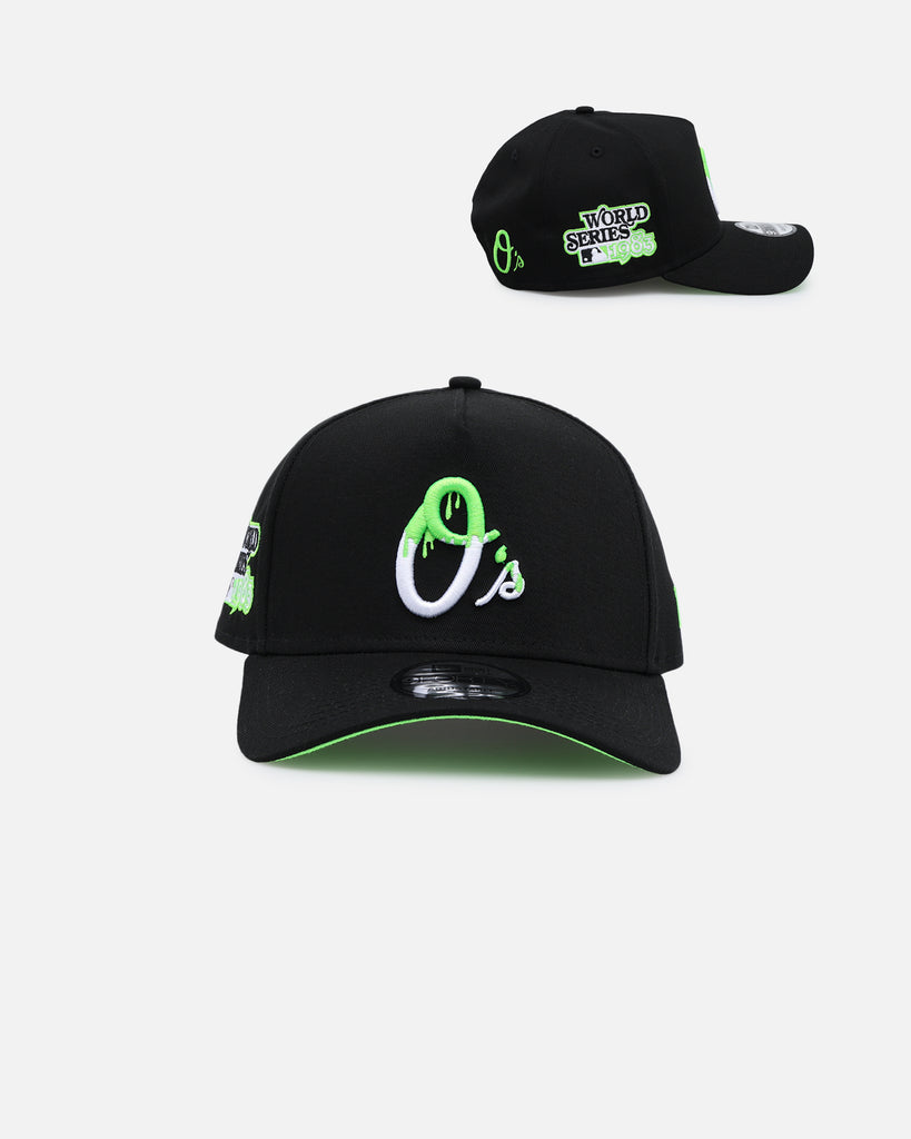 New Era Baltimore Orioles 'Drip Logo' 9FORTY A-Frame Snapback Black/Wh ...