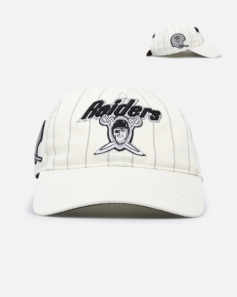 Pro Standard Las Vegas Raiders Pinstripe Dad Hat Strapback Eggshell/Ye ...