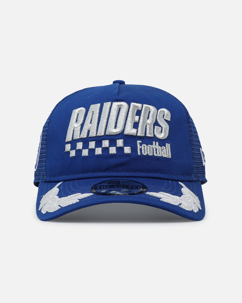 New Era Las Vegas Raiders 'Podium Pack' Pre-Curved Golfer Trucker Snap ...