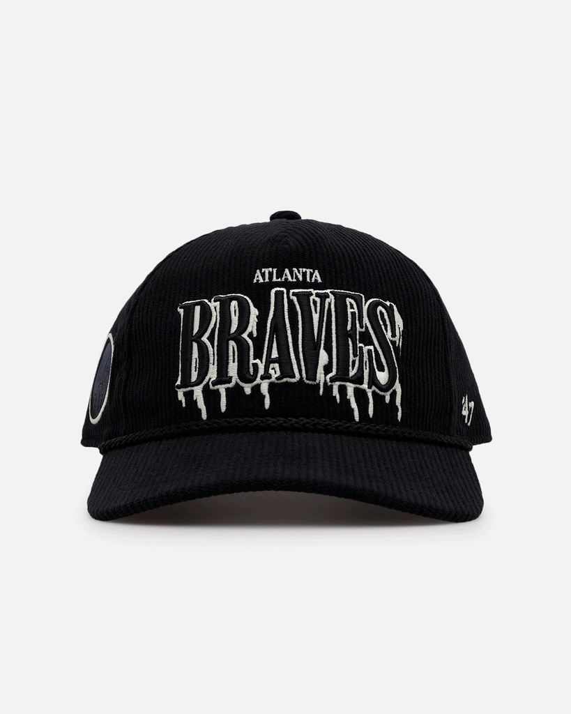 47 Brand Atlanta Braves 'Slasher' 47 Hitch Corduroy Snapback Black ...