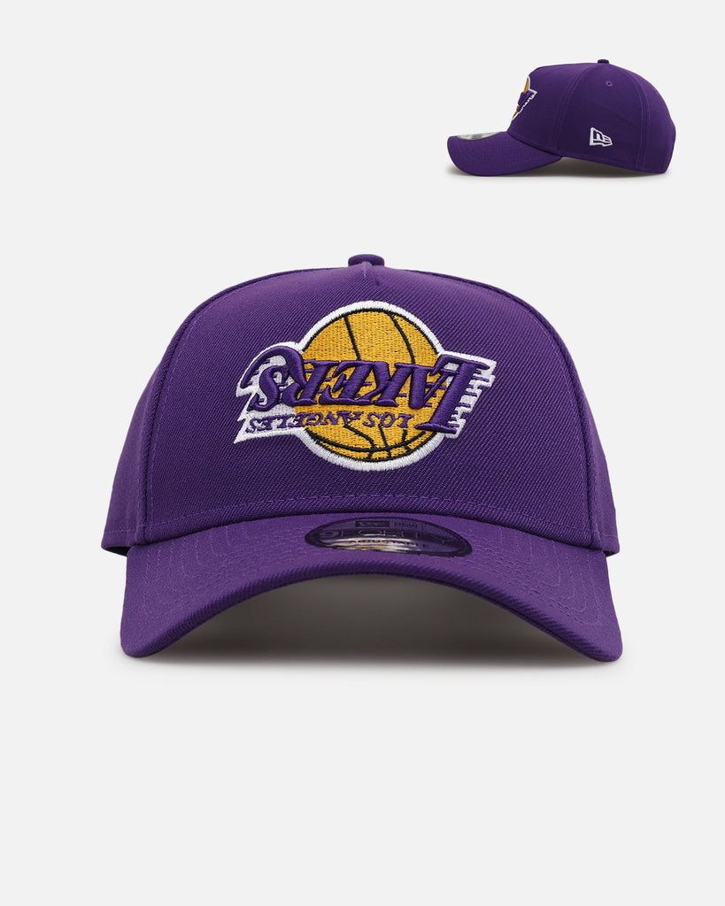 New Era Los Angeles Lakers 'Upside Down NBA' 9FORTY A-Frame Snapback P ...