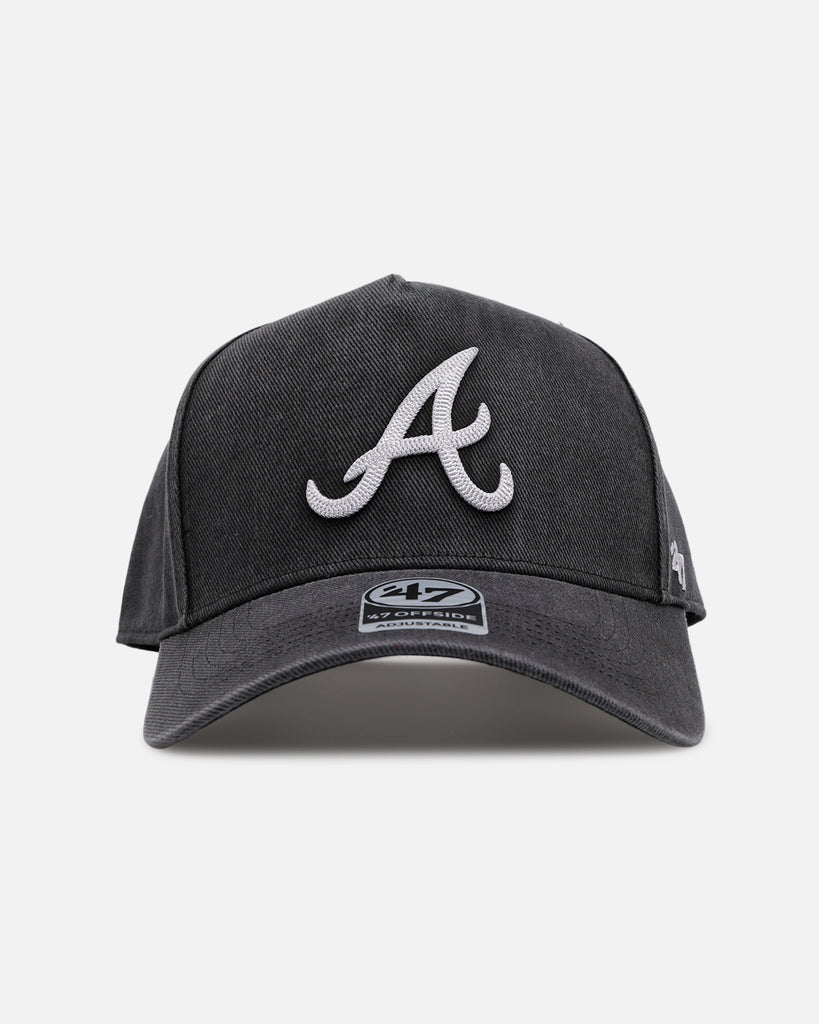 47 Brand Atlanta Braves 'Washed Black' Offside DT Snapback Washed Blac ...