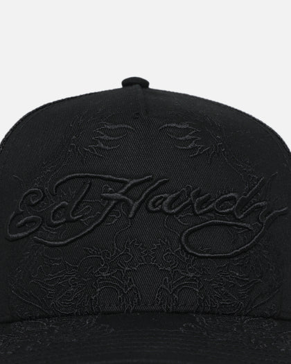 Ed Hardy Dragon Trucker Snapback Black | Culture Kings
