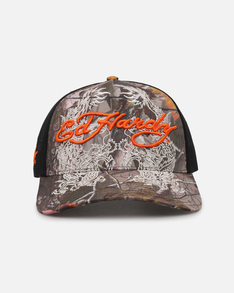 Ed Hardy Dragon Trucker Snapback Real Tree Camo | Culture Kings