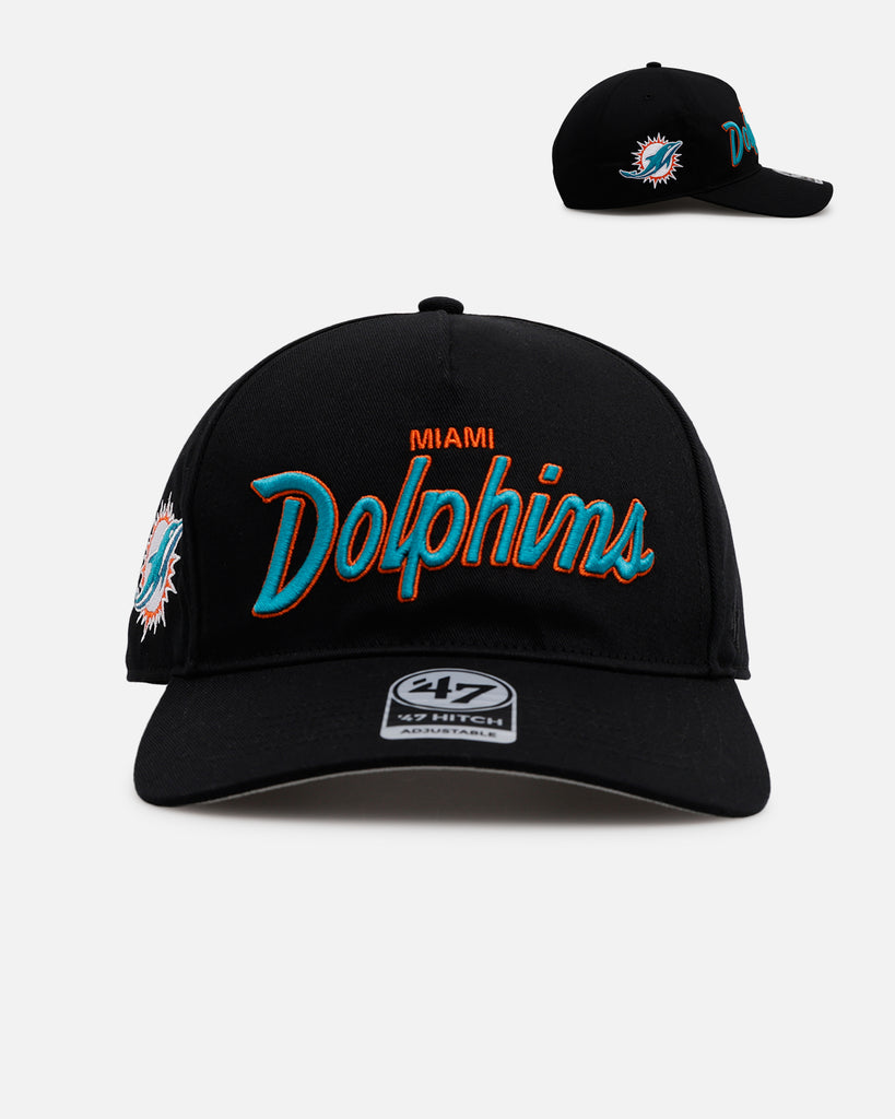 47 Brand Miami Dolphins 'Black Dome Script' 47 Hitch Snapback Black ...