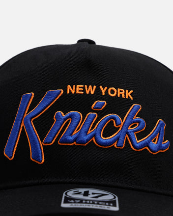 47 Brand New York Knicks 'Black Dome Script' 47 Hitch Snapback Black ...