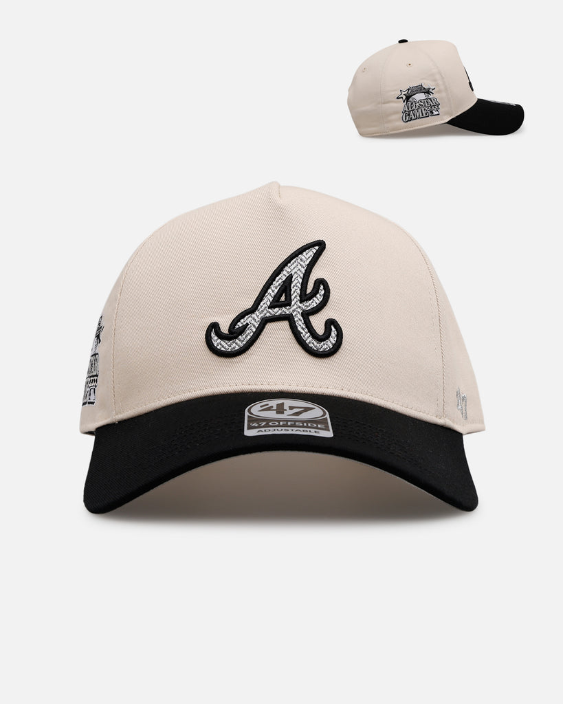 47 Brand Atlanta Braves 'Herringbone' 47 Offside Snapback Natural/Blac ...