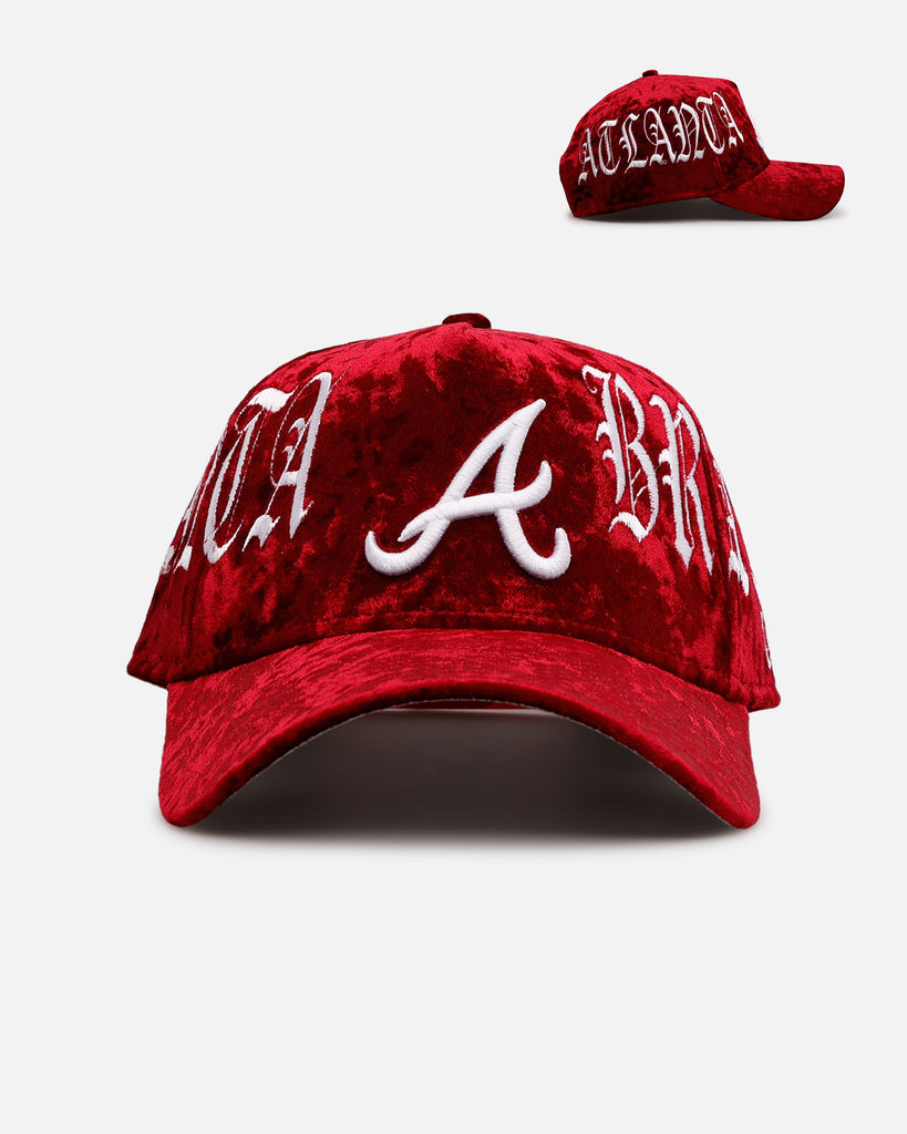 New Era Atlanta Braves 'Velvet Gothic Script' 9FORTY A-Frame Snapback ...