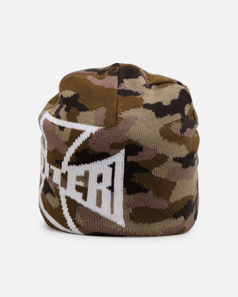 Loiter Motor Skull Knit Beanie Woodland Camo | Culture Kings