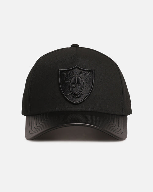 New Era Las Vegas Raiders 'Canvas Leather' 9FORTY A-Frame Snapback Bla ...