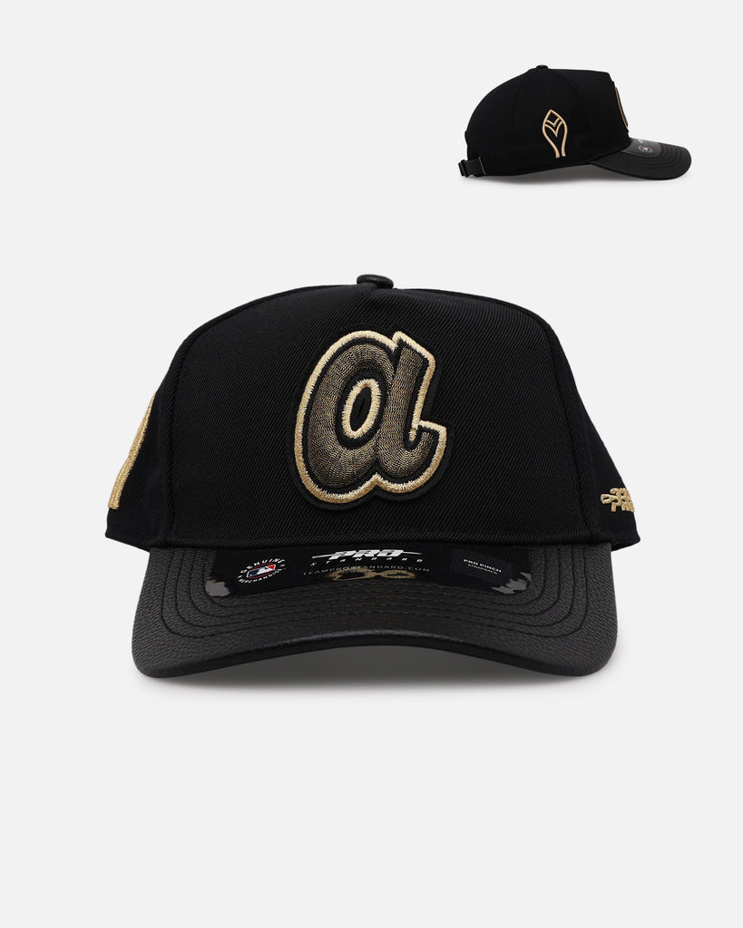 Pro Standard Atlanta Braves 'Gold Twist' Pro Pinch Strapback Black/Gol ...