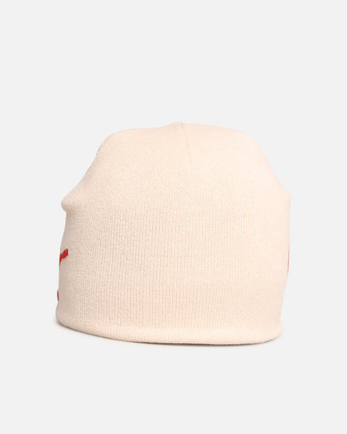 Ed Hardy Script Skull Knit Beanie Off White | Culture Kings
