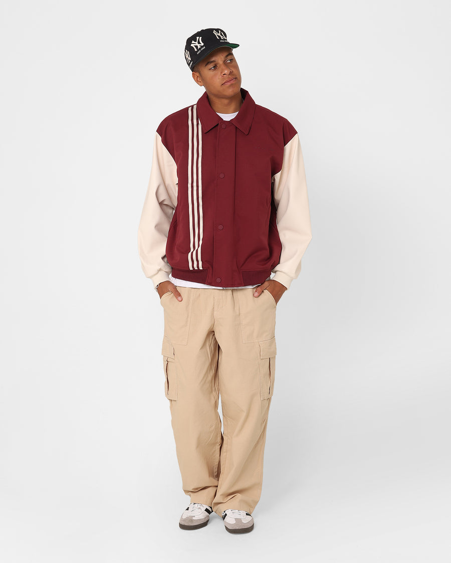 Adidas Metro Varsity Jacket Shadow Red | Culture Kings
