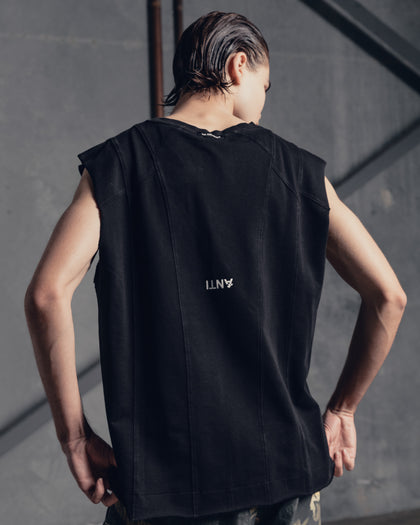 The Anti Order Avant Oversized Muscle T-Shirt Vintage Black | Culture Kings