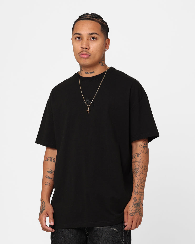 Stussy Tonal Stock Oversized Heavy Weight T-Shirt Black | Culture Kings