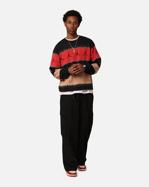 Jordan Essentials Holiday Fleece Crewneck Gym Red/Black | Culture Kings
