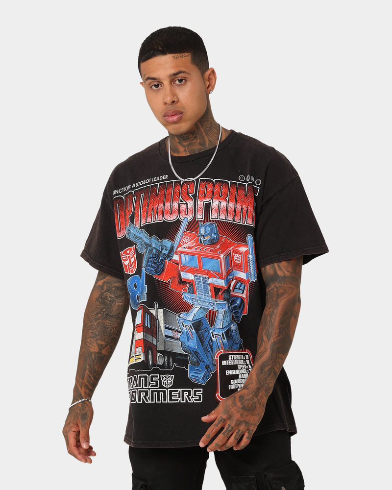 Buy Goat Crew X Transformers Optimus Prime Vintage T-Shirt Black Wash ...
