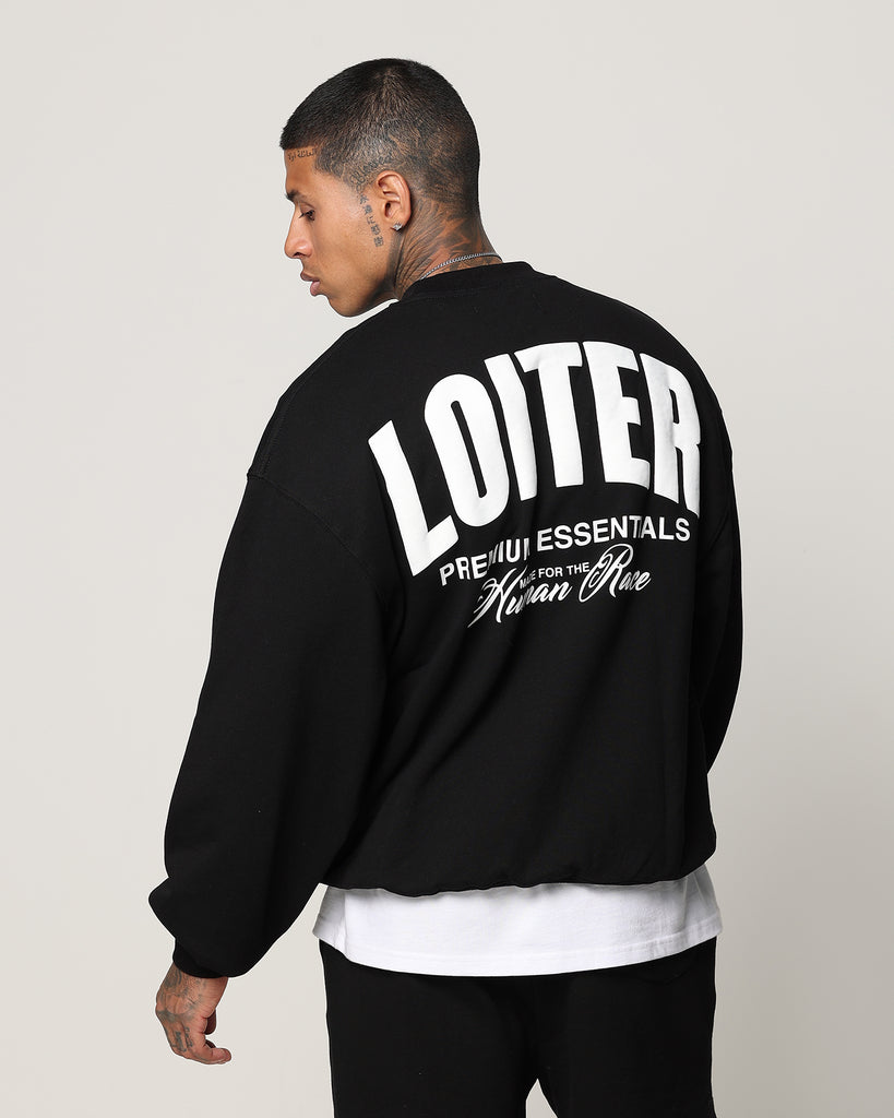 Loiter Essential Spire Crewneck Black | Culture Kings