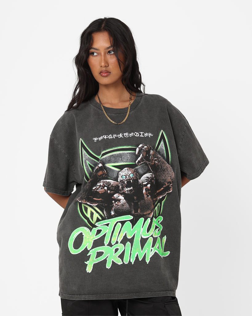 Goat Crew X Transformers Optimus Primal Heavyweight Vintage T-Shirt Bl ...