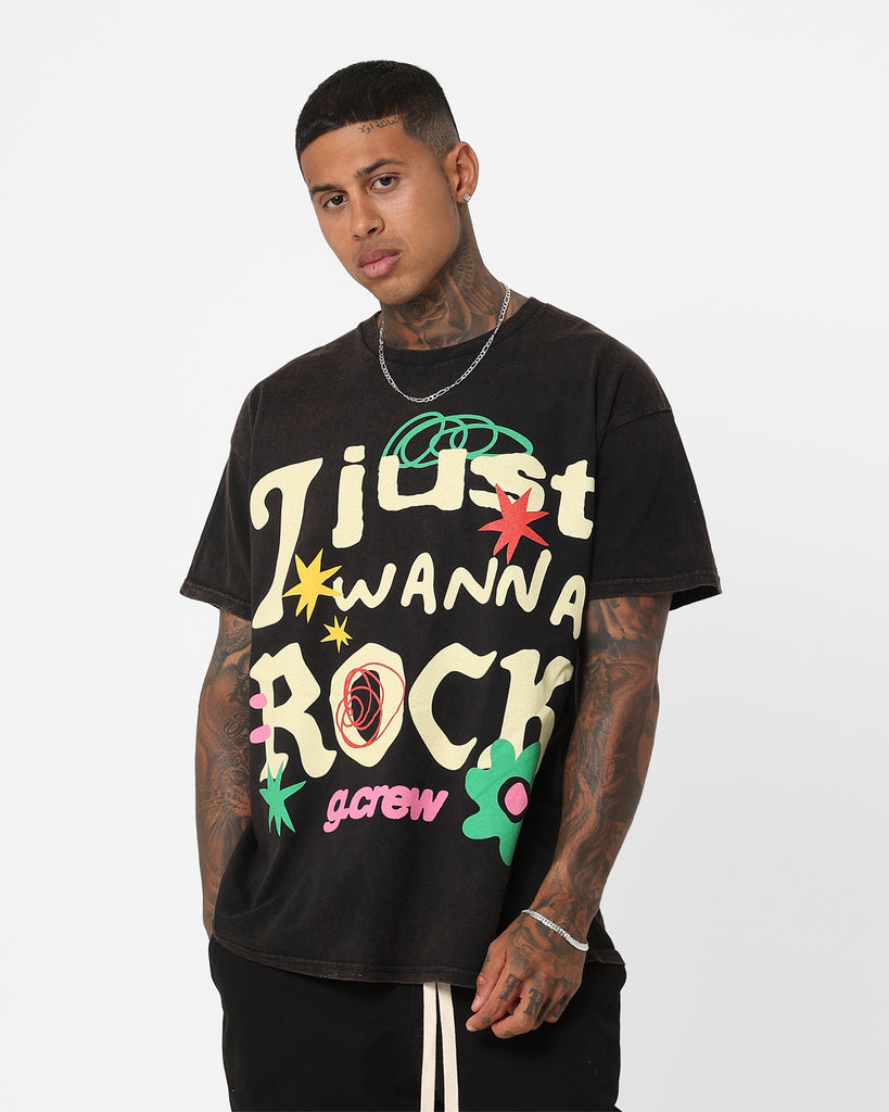 Goat Crew G. Crew Rock T-Shirt Black Wash | Culture Kings