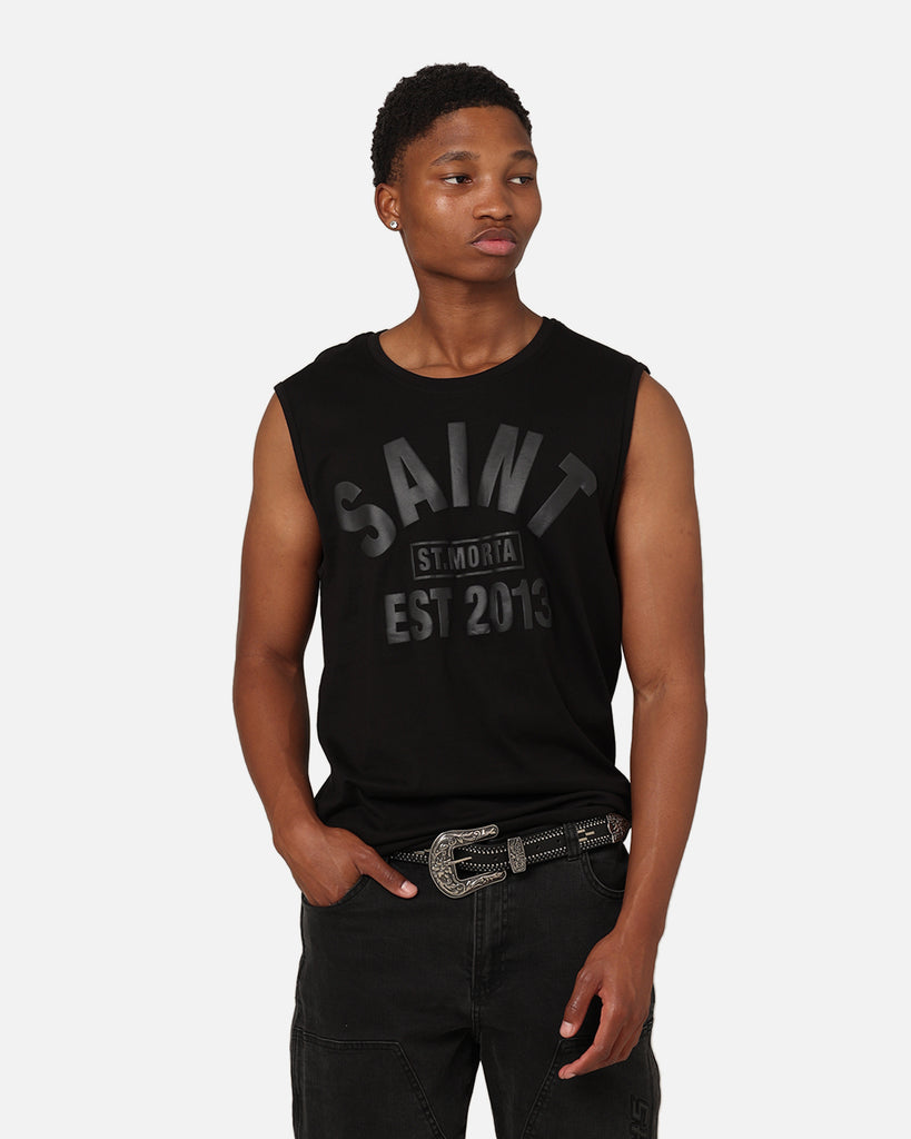 Saint Morta St Morta Muscle T-Shirt Black/Black | Culture Kings