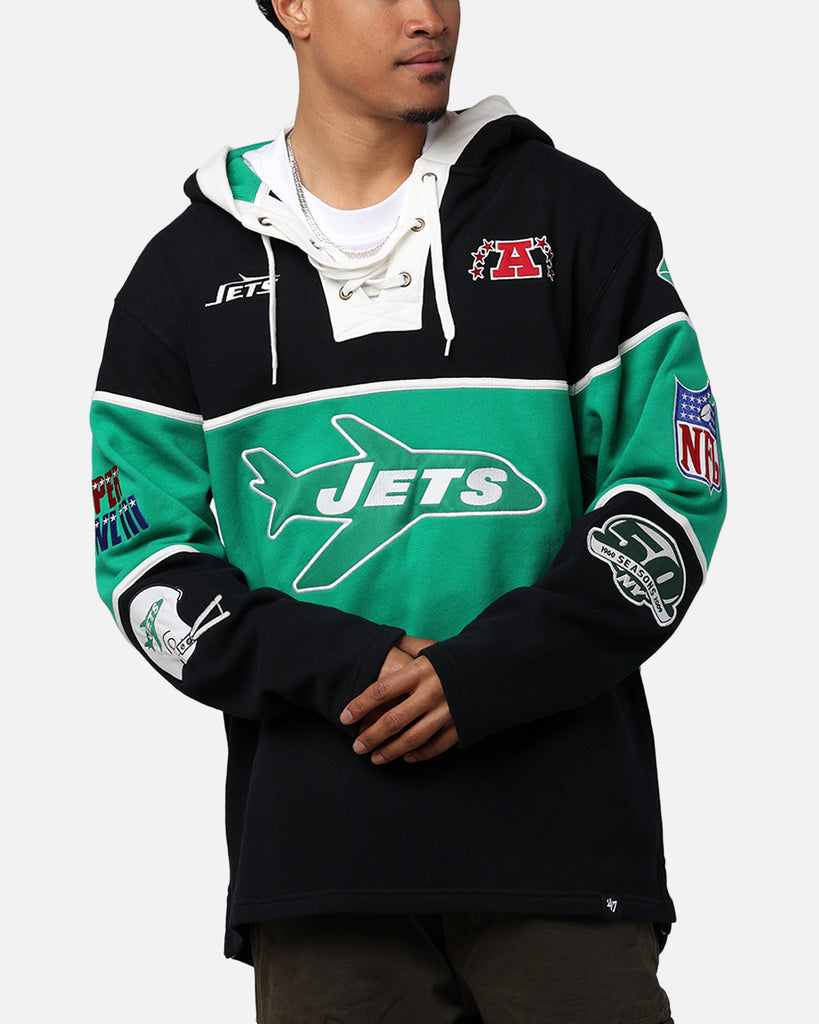 47 Brand New York Jets Super Bowl Gridiron Lacer Hoodie Jet Black ...