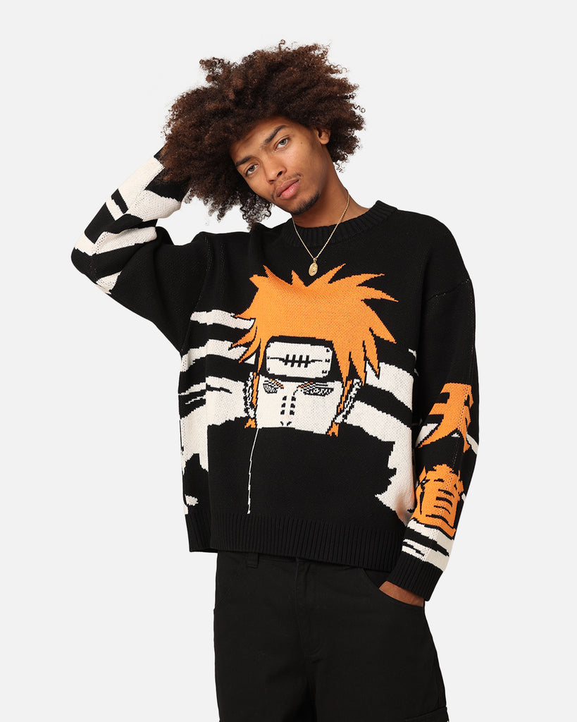 Goat Crew X Naruto Pain Knit Sweater Black/Off White | Culture Kings