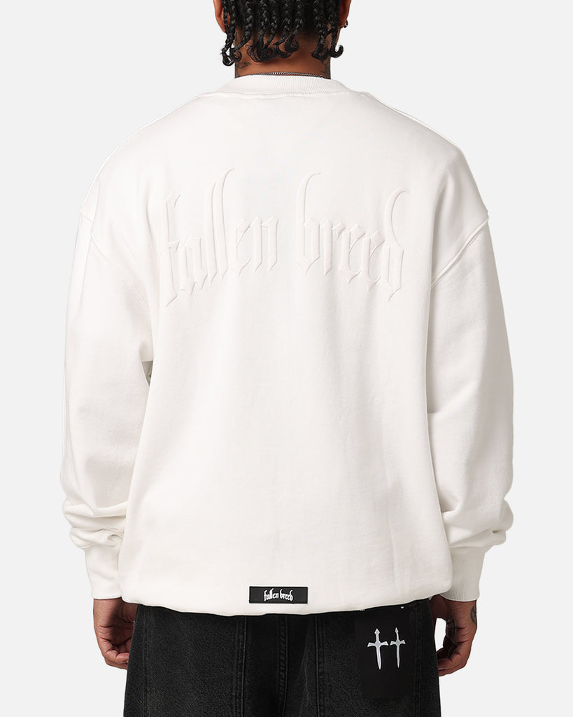 Fallen Breed Monogram Crewneck White/White | Culture Kings