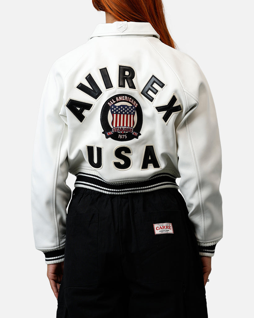 Avirex Women's Cropped Icon Jacket Snow White | Culture Kings