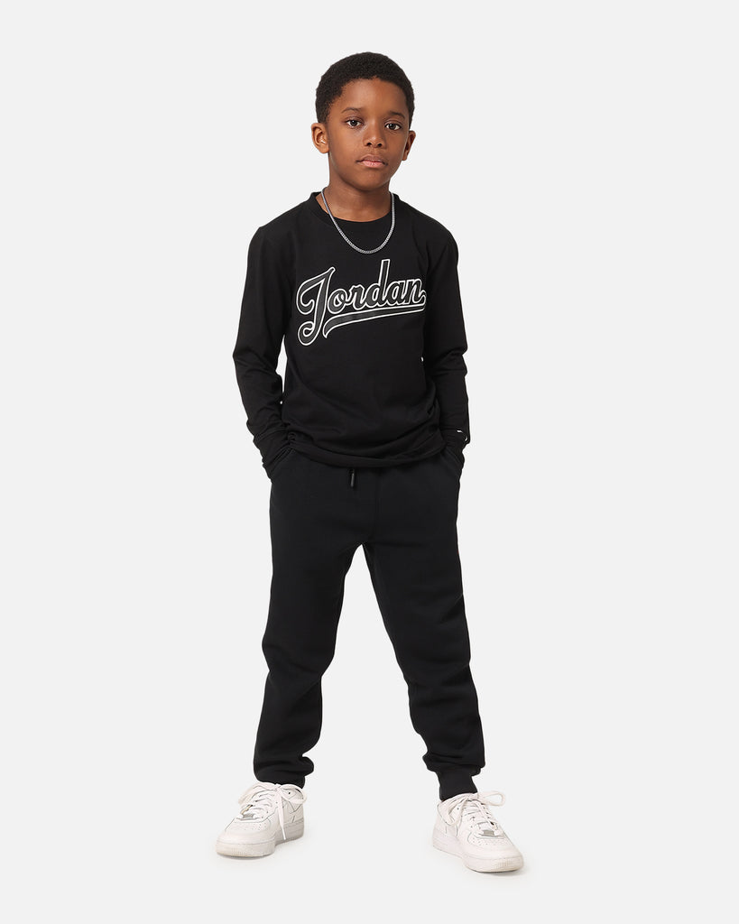 Jordan Kids' Major League Jordan Script Long Sleeve T-Shirt Black ...