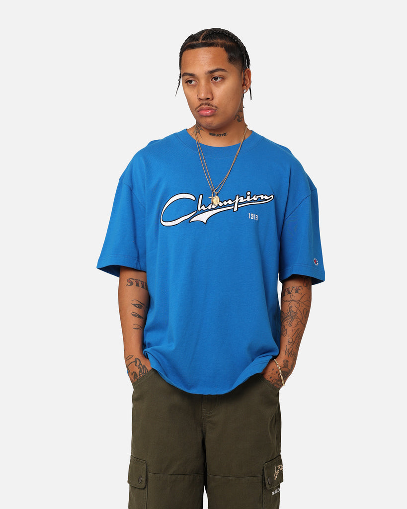Champion Heritage Cursive Logo T-Shirt Pelican Do | Culture Kings
