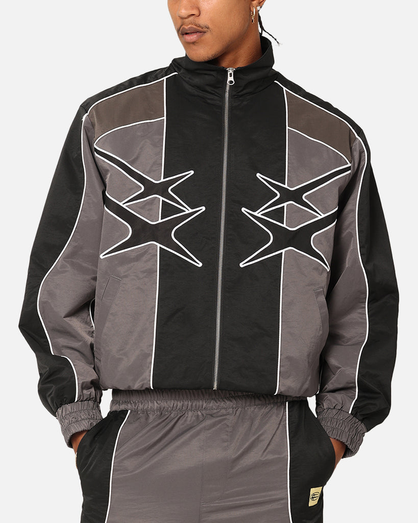 Loiter Paradise Track Jacket Black/Grey | Culture Kings