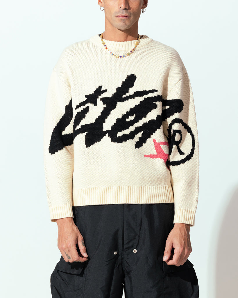 Loiter Spider Knit Sweater Off White | Culture Kings