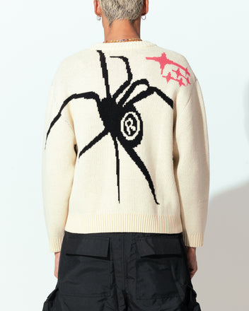 Loiter Spider Knit Sweater Off White | Culture Kings