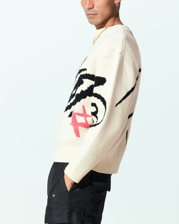 Loiter Spider Knit Sweater Off White | Culture Kings