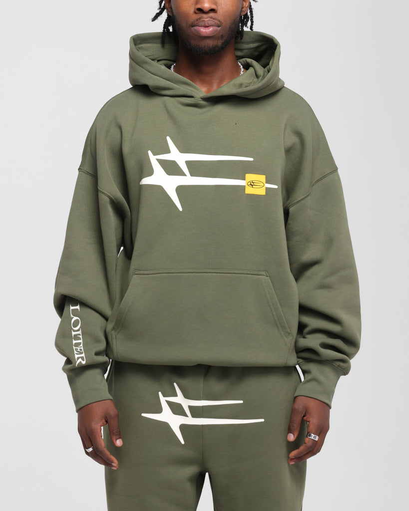 Loiter Hybrid Premium Hoodie Olive | Culture Kings