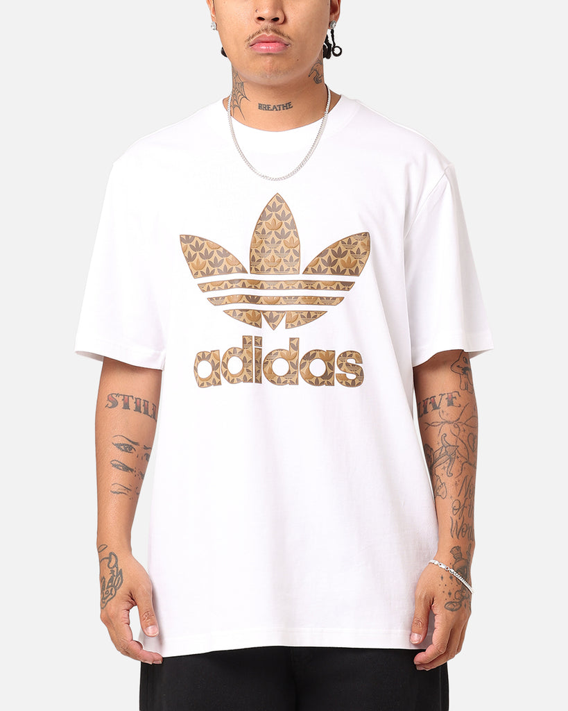 Adidas Classic Monogram T-Shirt White/Earth Strata | Culture Kings