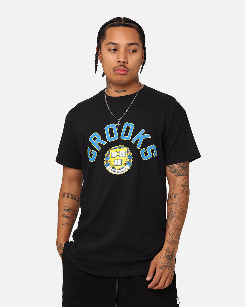 Crooks & Castles The New Skool T-Shirt Black | Culture Kings