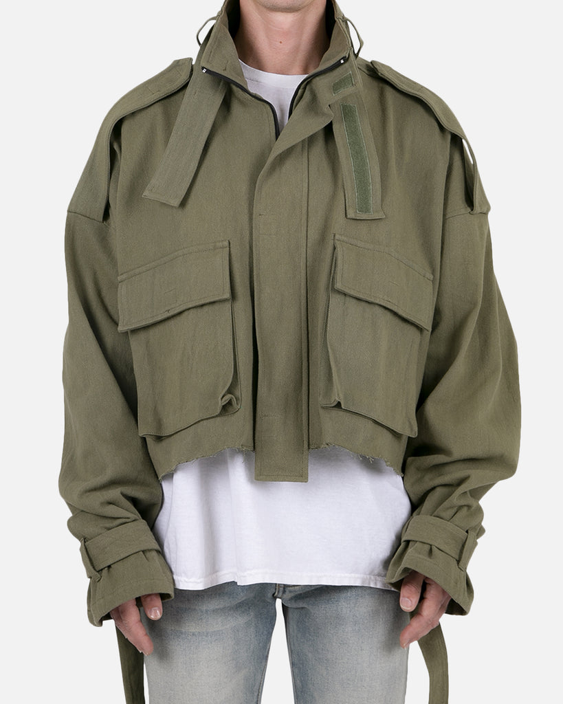 MNML Cropped M65 Jacket Olive | Culture Kings