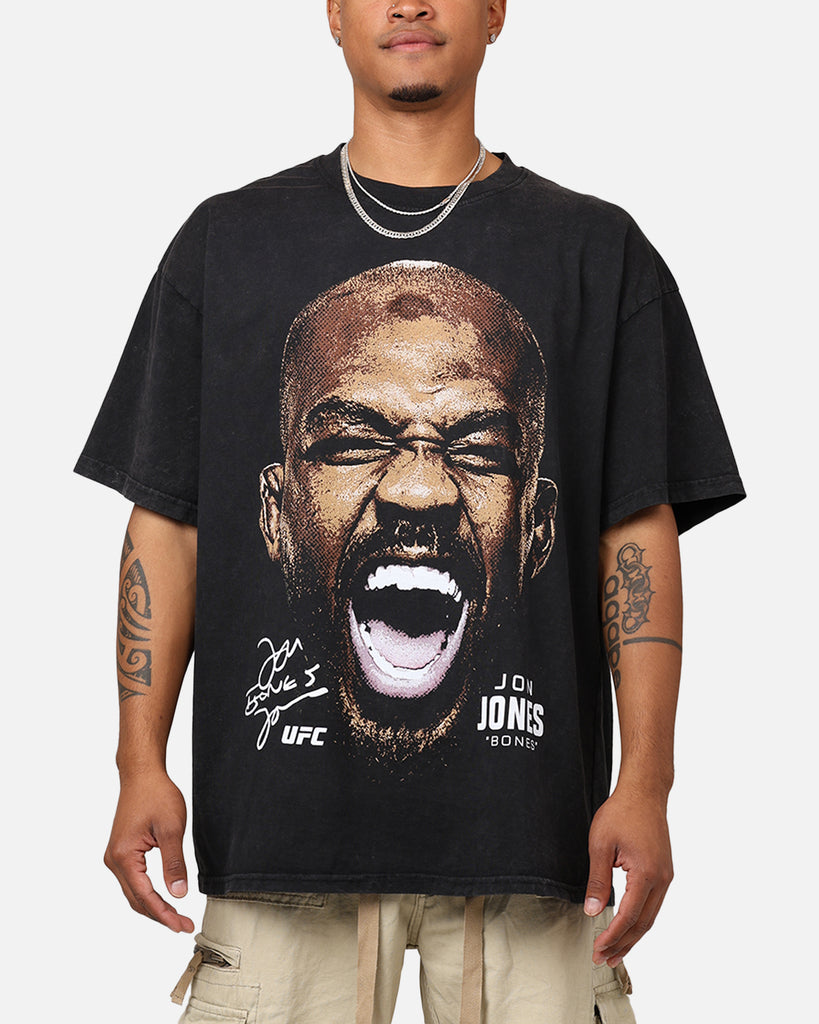 UFC By Goat Crew Jon Jones Big Face Vintage T-Shirt Black Wash ...