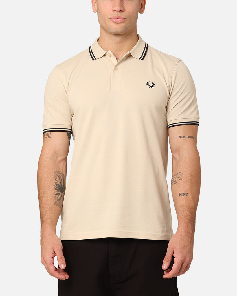 Fred Perry Back Graphic Polo Shirt Oatmeal | Culture Kings