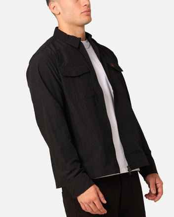 Fred Perry Zip Overshirt Jacket Black | Culture Kings