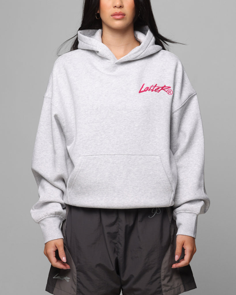 Loiter Chenille Premium Hoodie Grey Marle | Culture Kings