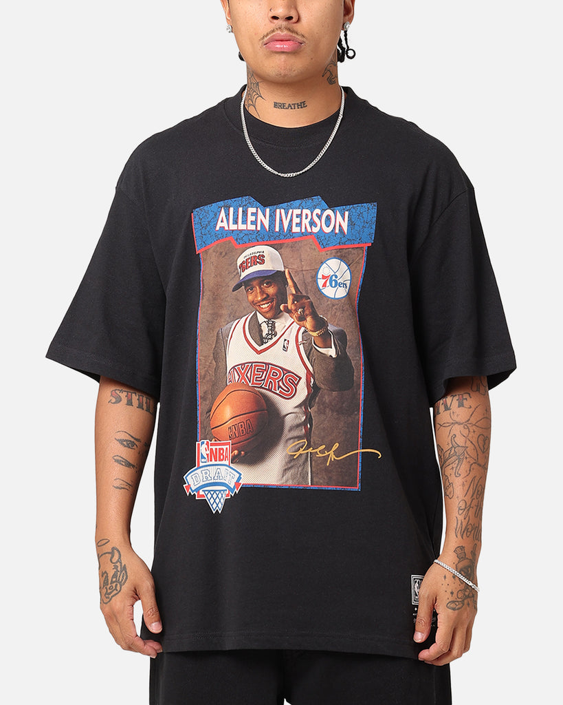 Mitchell & Ness Philadelphia 76ers 1996 NBA Draft T-Shirt Faded Black ...