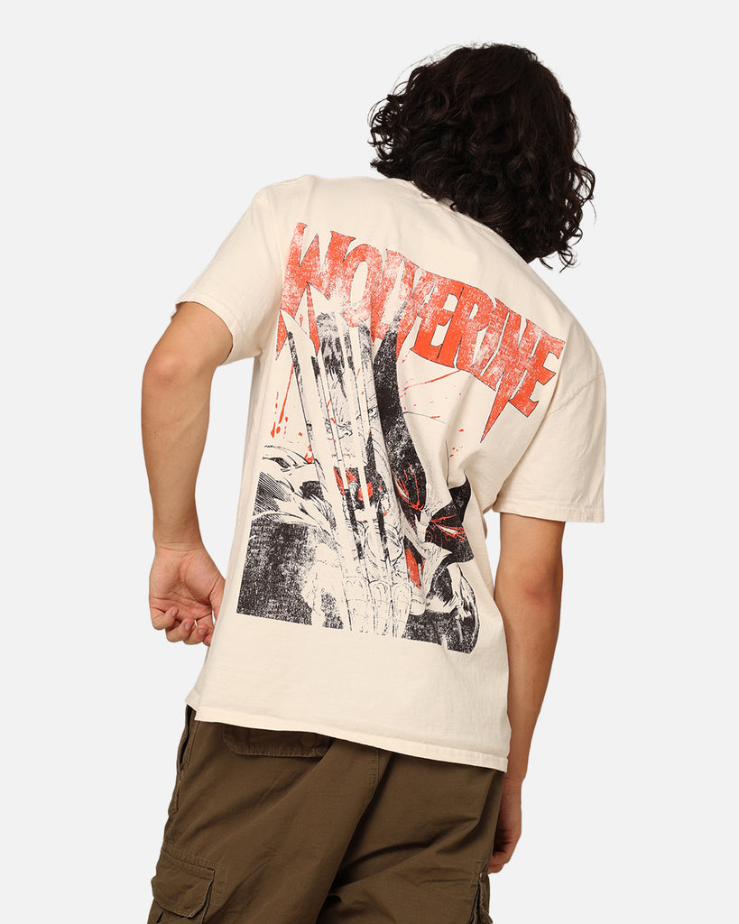 Marvel X-Men Wolverine Heavyweight T-Shirt Off White | Culture Kings
