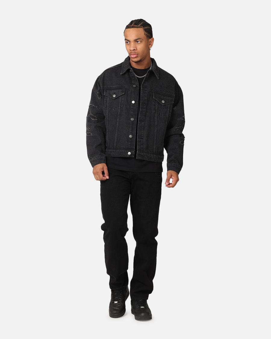 Saint Morta Rage Denim Jacket Black | Culture Kings