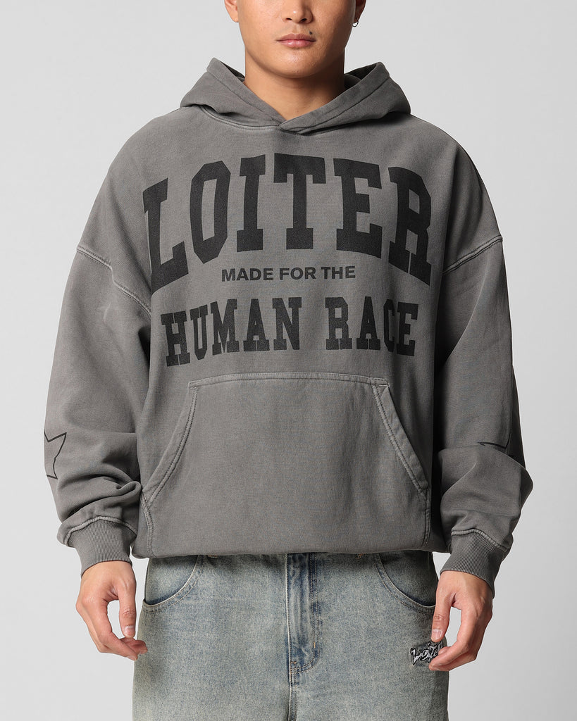 Loiter Training Day Hoodie Washed Charcoal | Culture Kings