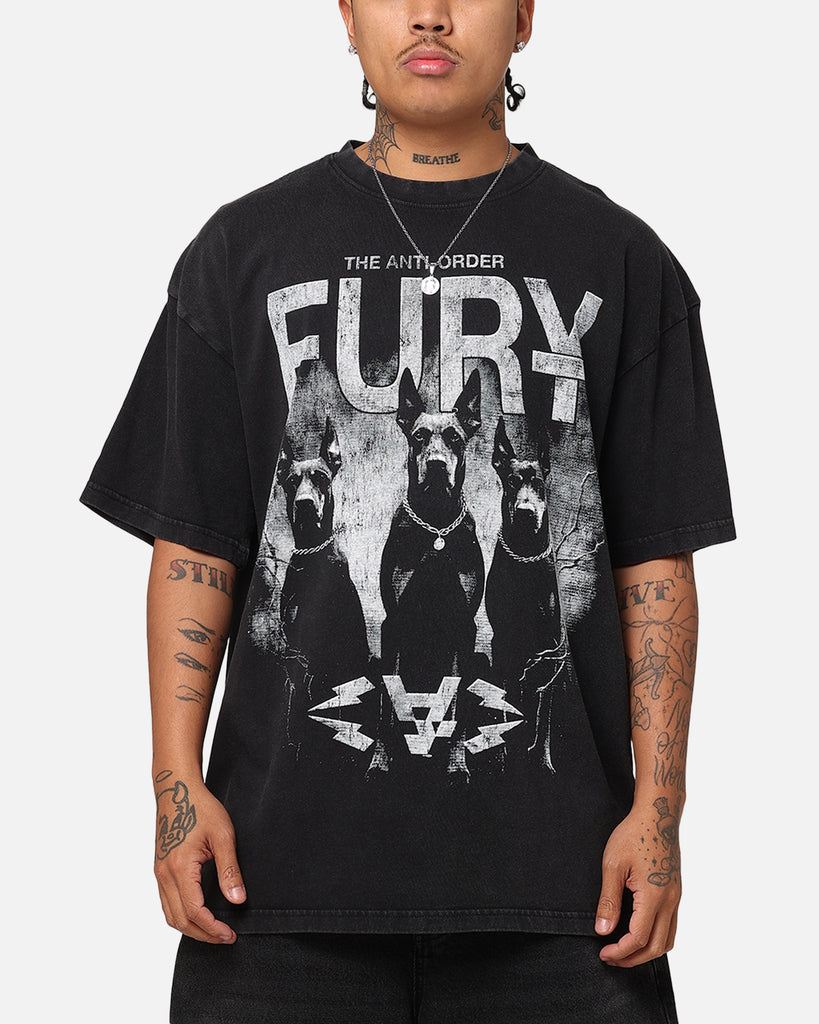 The Anti Order Fury T-Shirt Black Acidwash | Culture Kings