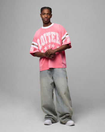 Loiter Star Jersey T-Shirt Pink | Culture Kings